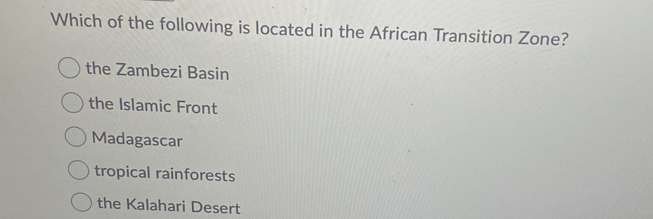 Solved Which of the following is located in the African | Chegg.com