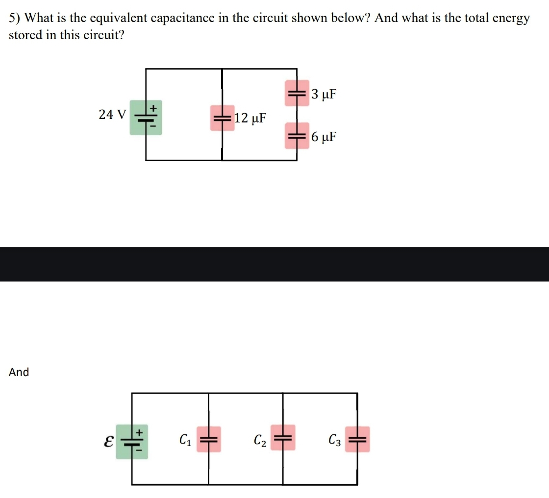 Solved What is the equivalent capacitance in the circuit | Chegg.com