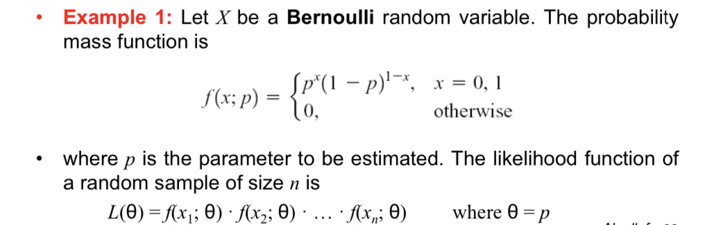 Solved Example 1: Let x ﻿be a Bernoulli random variable. The | Chegg.com