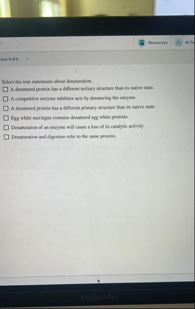 Solved ResourcesAl Tution 8 ﻿of 8Select the true statements | Chegg.com