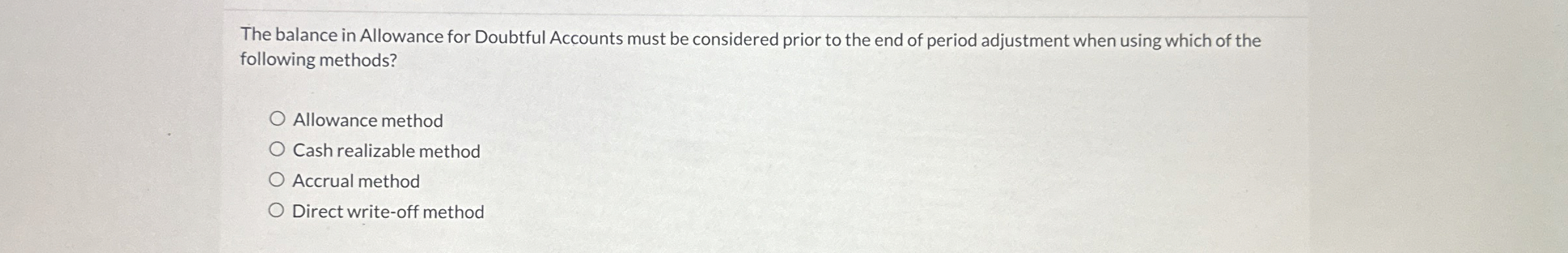 Solved The balance in Allowance for Doubtful Accounts must | Chegg.com