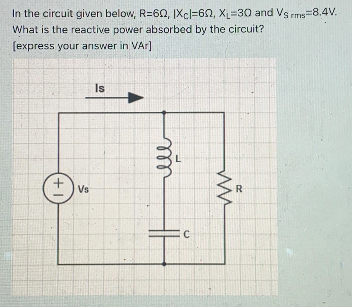 What is the reactive power absorbed by the | Chegg.com