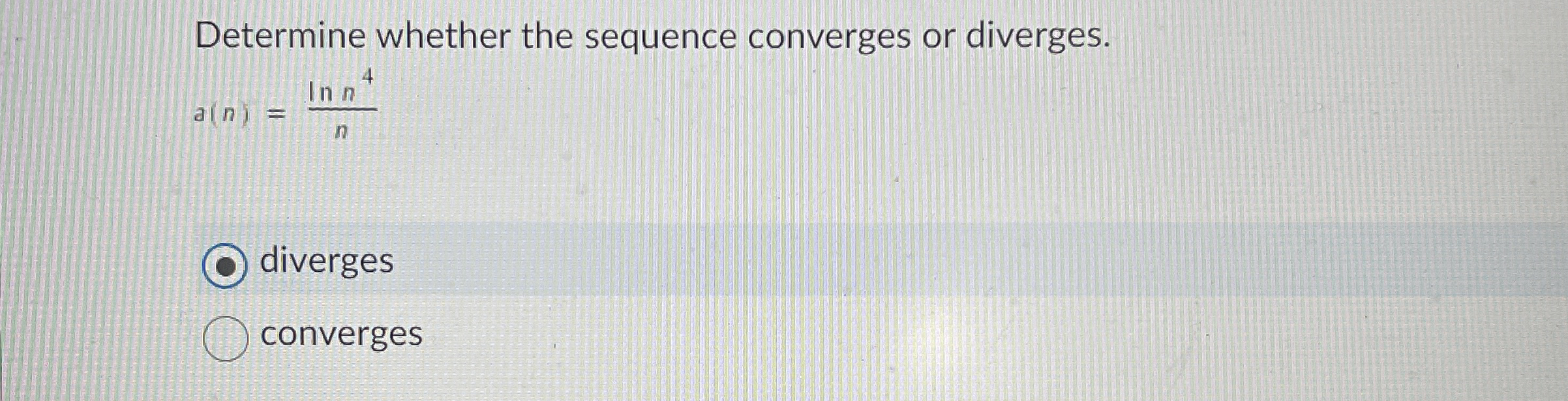 Solved Determine whether the sequence converges or | Chegg.com