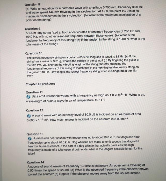 Solved Question 1 The prong of a tuning fork moves back and | Chegg.com