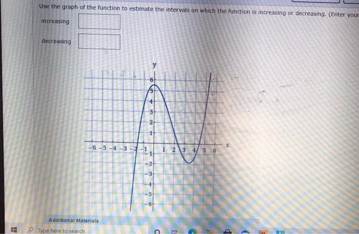 Solved Use the graph of the function to estimate the | Chegg.com