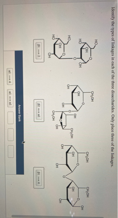 Solved Identify the types of linkages in each of the three | Chegg.com Solved Identify the types of linkages in each of the three | Chegg.com