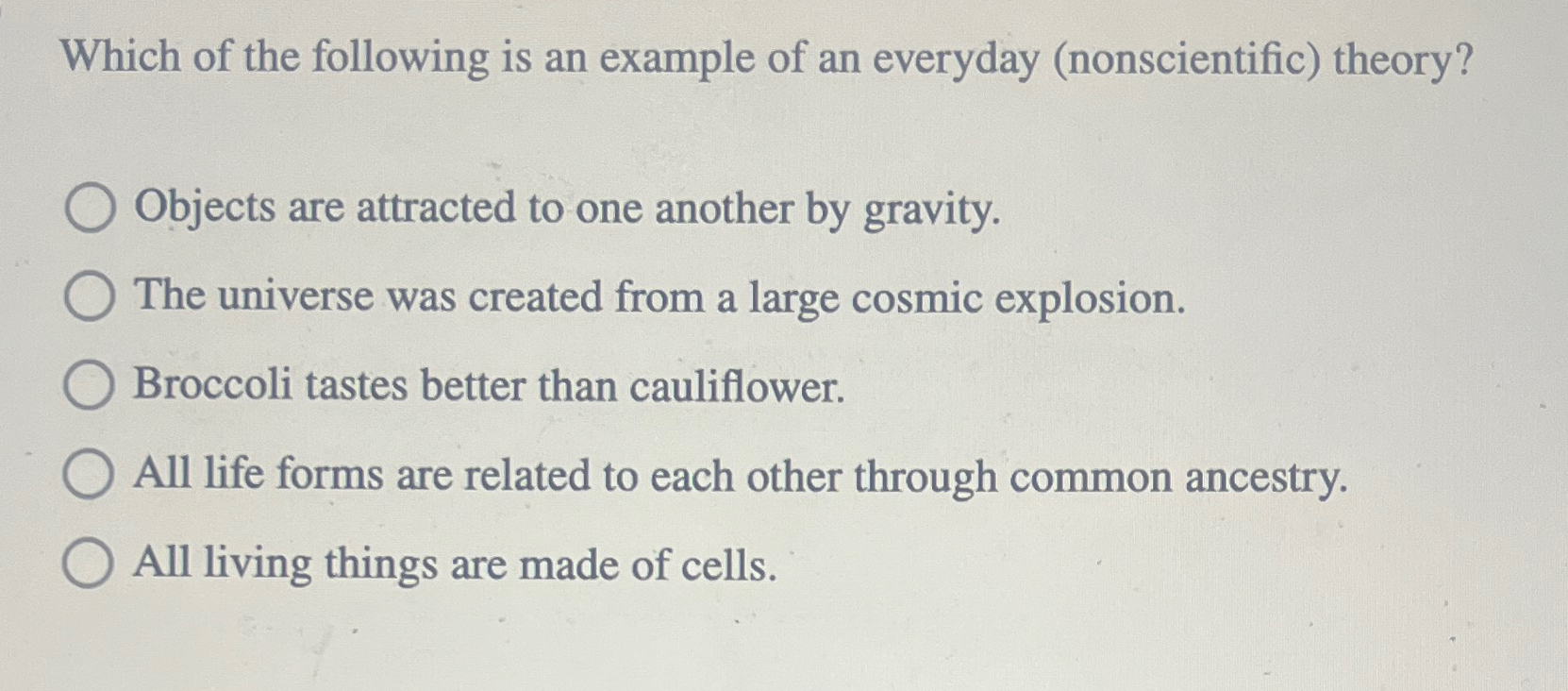 Solved Which of the following is an example of an everyday | Chegg.com