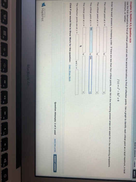 Solved PRINTER VERSION 4 Аск NEXT Chapter 4, Section 4.2, | Chegg.com