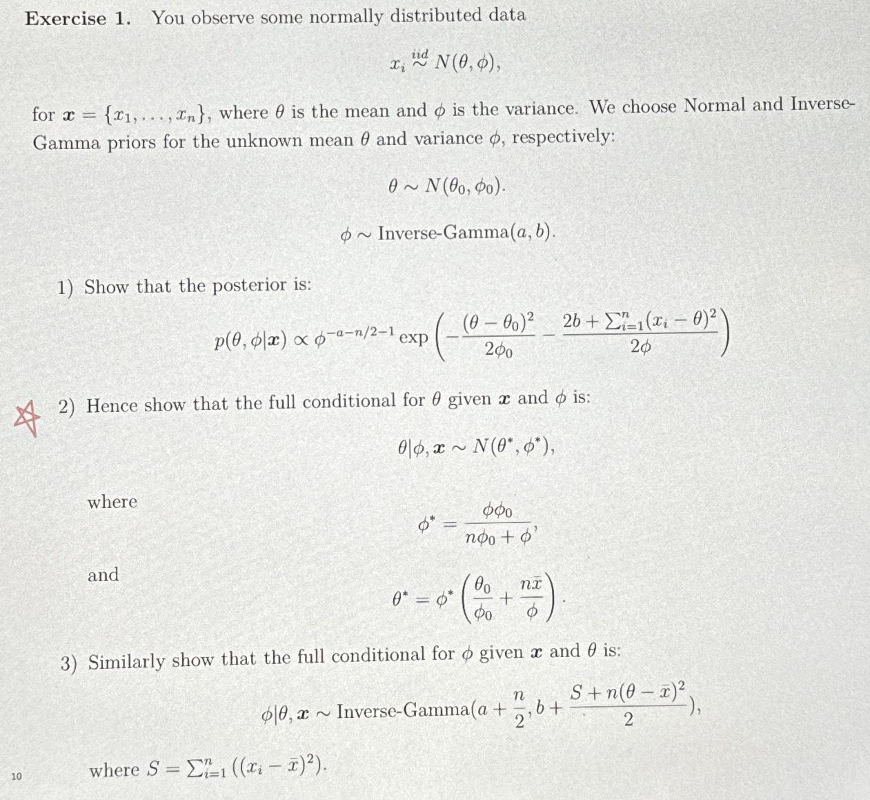 Solved Exercise 1. You observe some normally distributed | Chegg.com