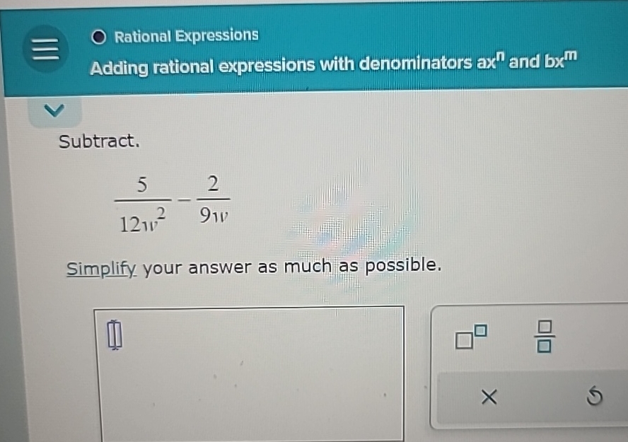Solved Rational ExpressionsAdding rational expressions with | Chegg.com