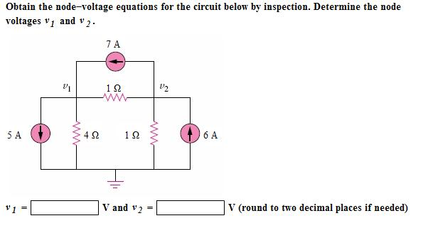 Solved Obtain the node-voltage equations for the circuit | Chegg.com
