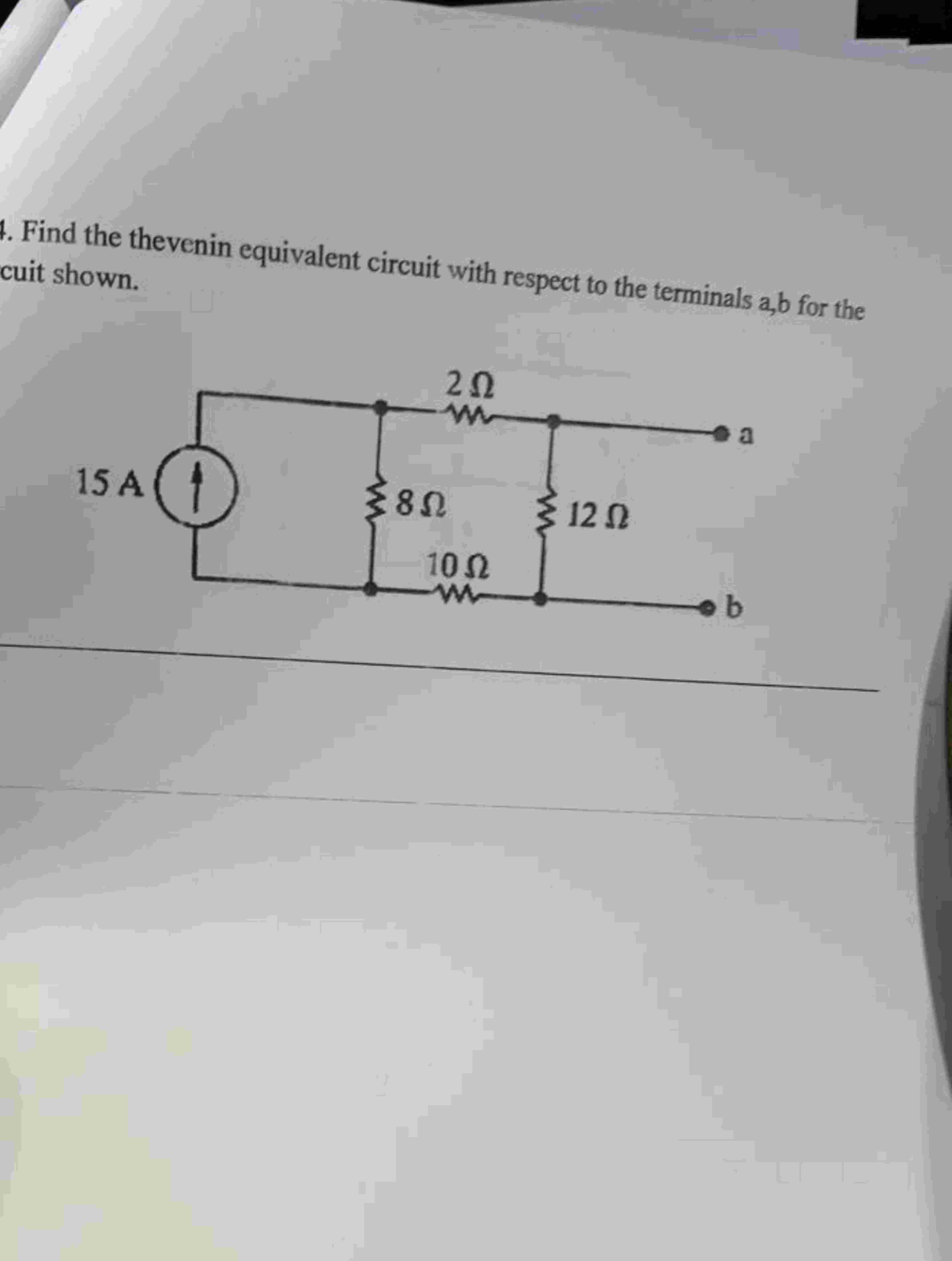 Solved Find the thevenin equivalent circuit with respect to | Chegg.com