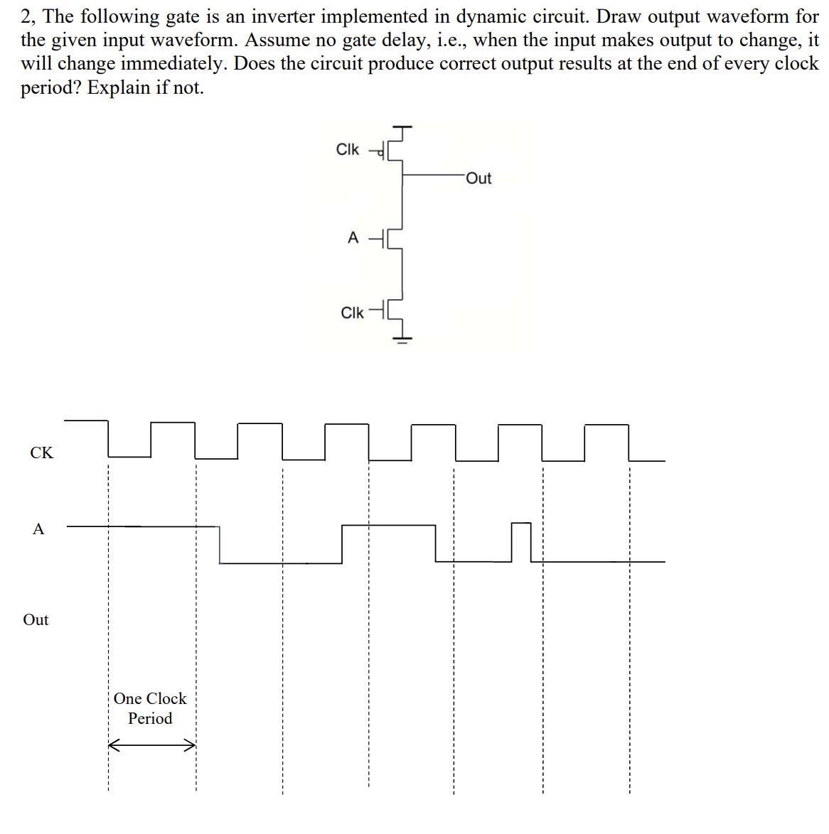 Solved 2, ﻿The following gate is an inverter implemented in | Chegg.com
