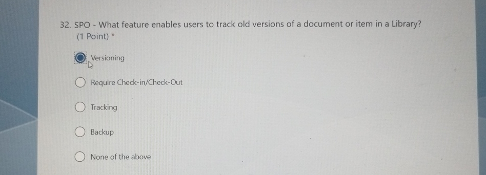 Solved SPO - ﻿What feature enables users to track old | Chegg.com