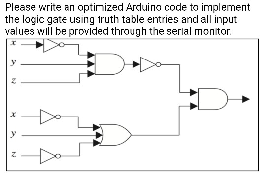 Solved Please write an optimized Arduino code to implement | Chegg.com