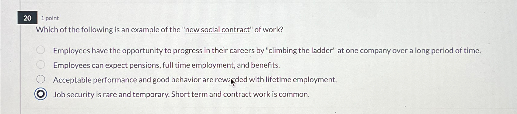 Solved 201 ﻿pointWhich of the following is an example of the | Chegg.com
