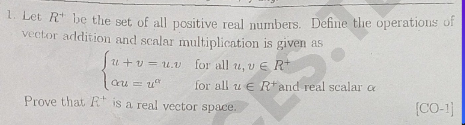 Solved Let R+be the set of all positive real numbers. Define | Chegg.com