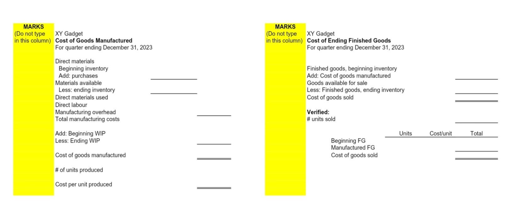 PREPARE THE SCHEDULE OF COGS AND COST OF ENDING | Chegg.com