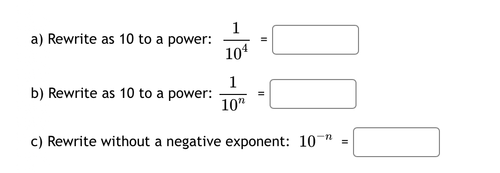 Solved a) ﻿Rewrite as 10 ﻿to a power: 1104=b) ﻿Rewrite as 10 | Chegg.com