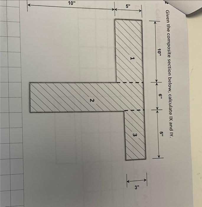 Solved Given the composite section below, calculate IX and | Chegg.com