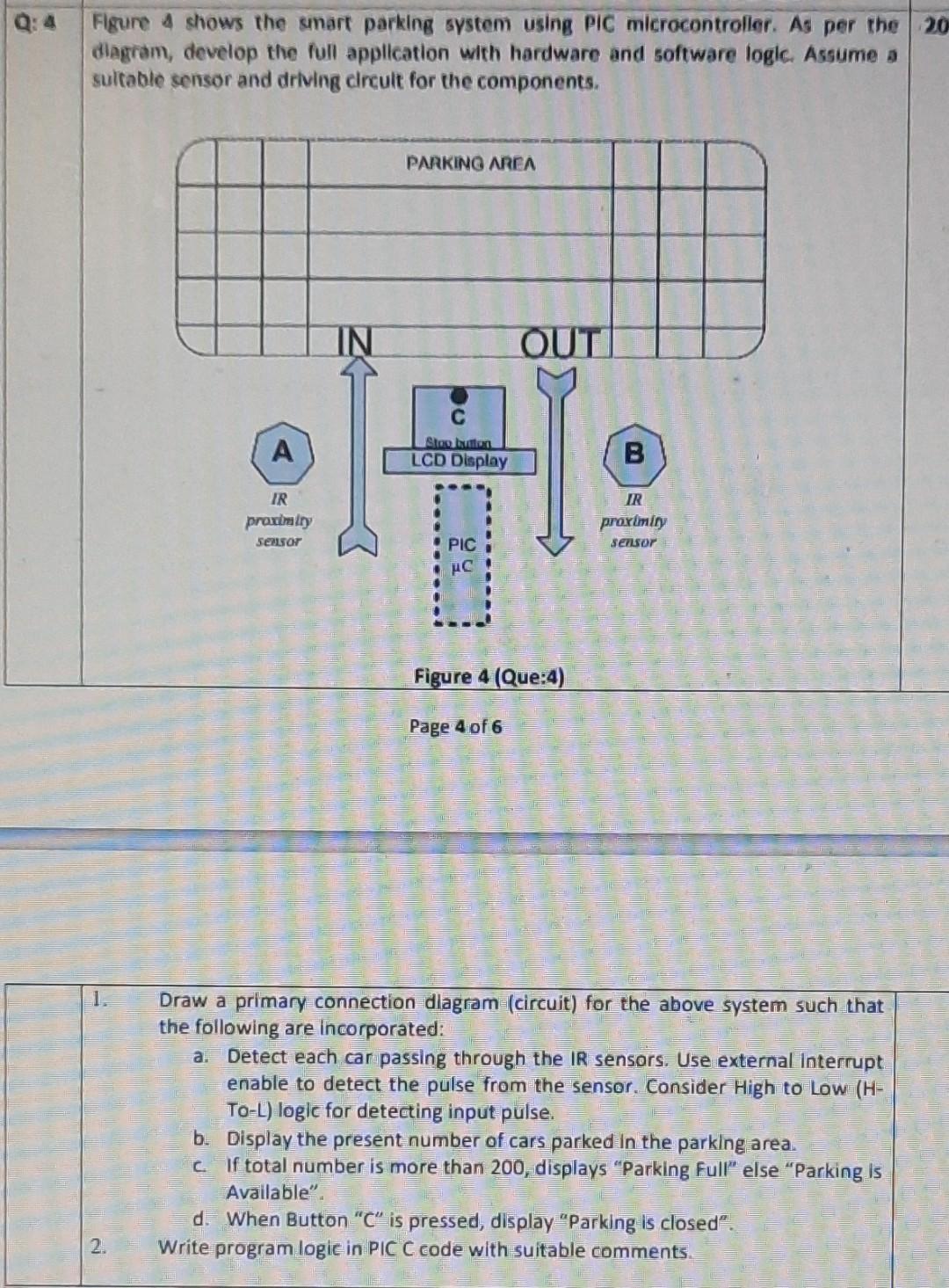 [Solved]: 4 Figure 4 shows the smart parking system usi