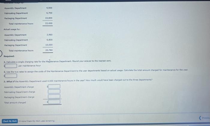 Solved Calculating and Using a Single Charging Rate The | Chegg.com