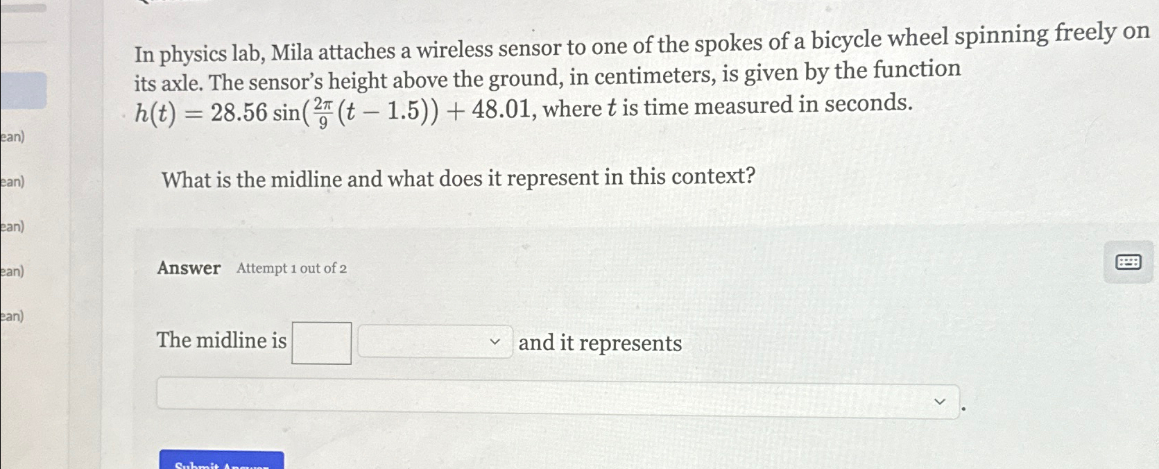 Solved In physics lab, Mila attaches a wireless sensor to | Chegg.com