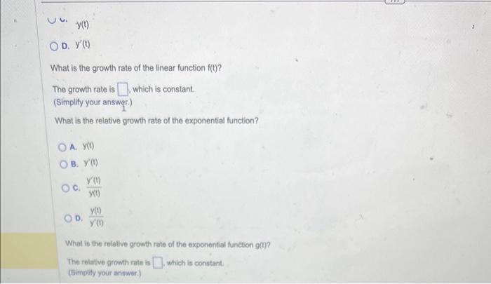 Solved Two functions f and g are given. Show that the growth | Chegg.com