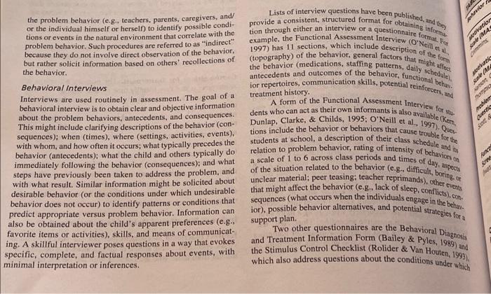 Solved Structured Behavioral Interviews Goal: to obtain | Chegg.com