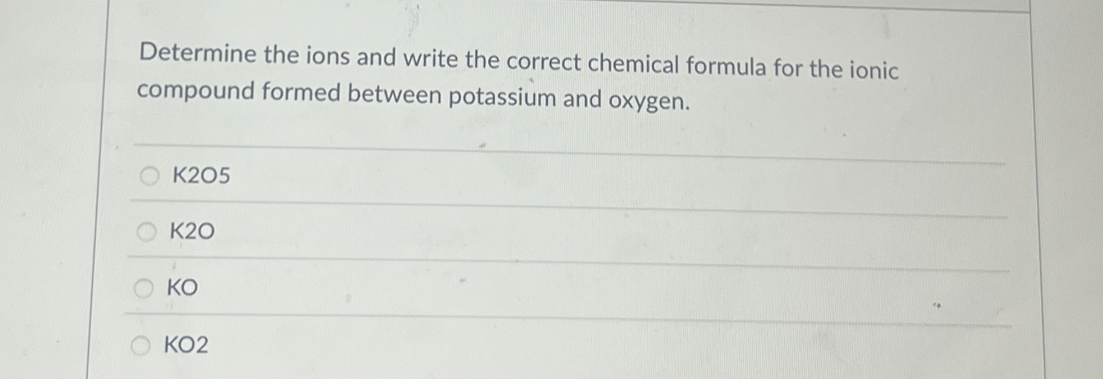 Solved Determine the ions and write the correct chemical | Chegg.com