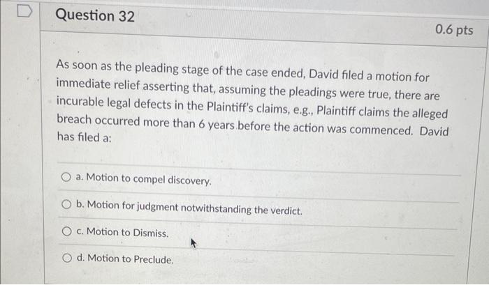 Solved As soon as the pleading stage of the case ended, | Chegg.com