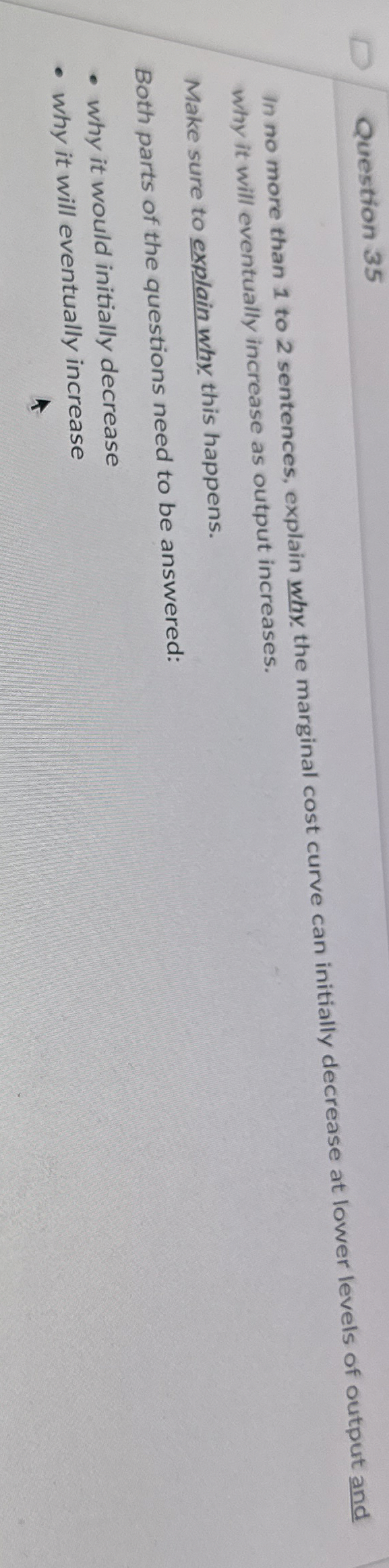 Solved Question 35In no more than 1 ﻿to 2 ﻿sentences, | Chegg.com