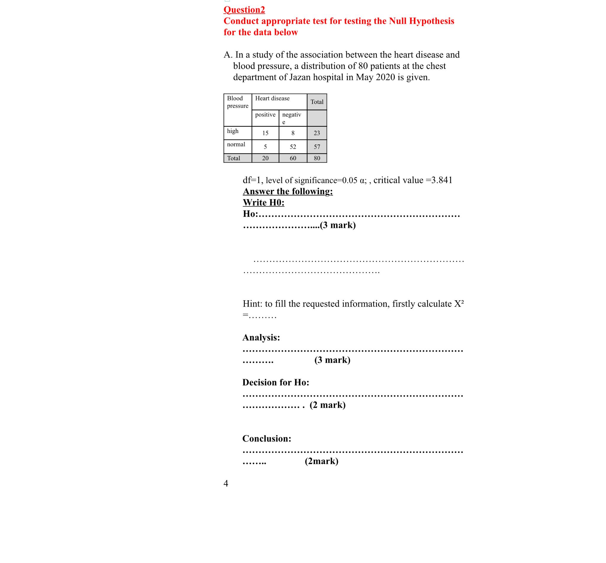 Solved Question2Conduct appropriate test for testing the | Chegg.com