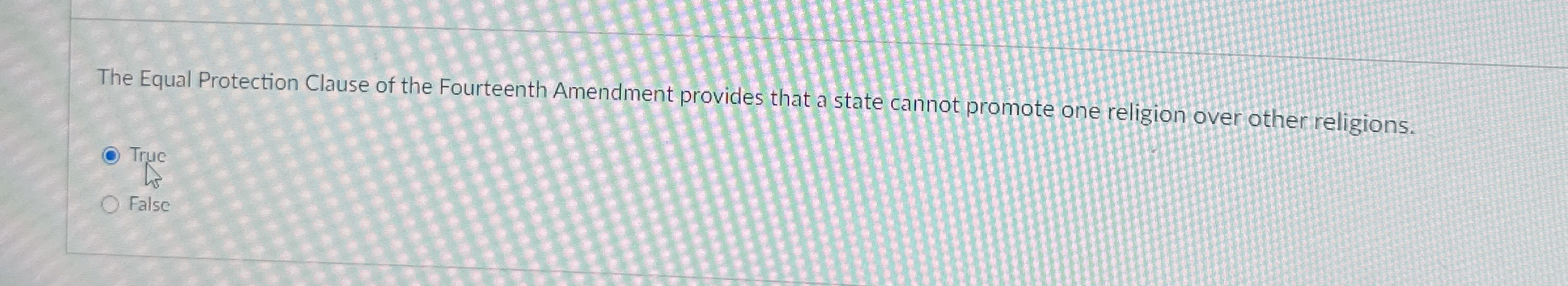 Solved The Equal Protection Clause of the Fourteenth | Chegg.com