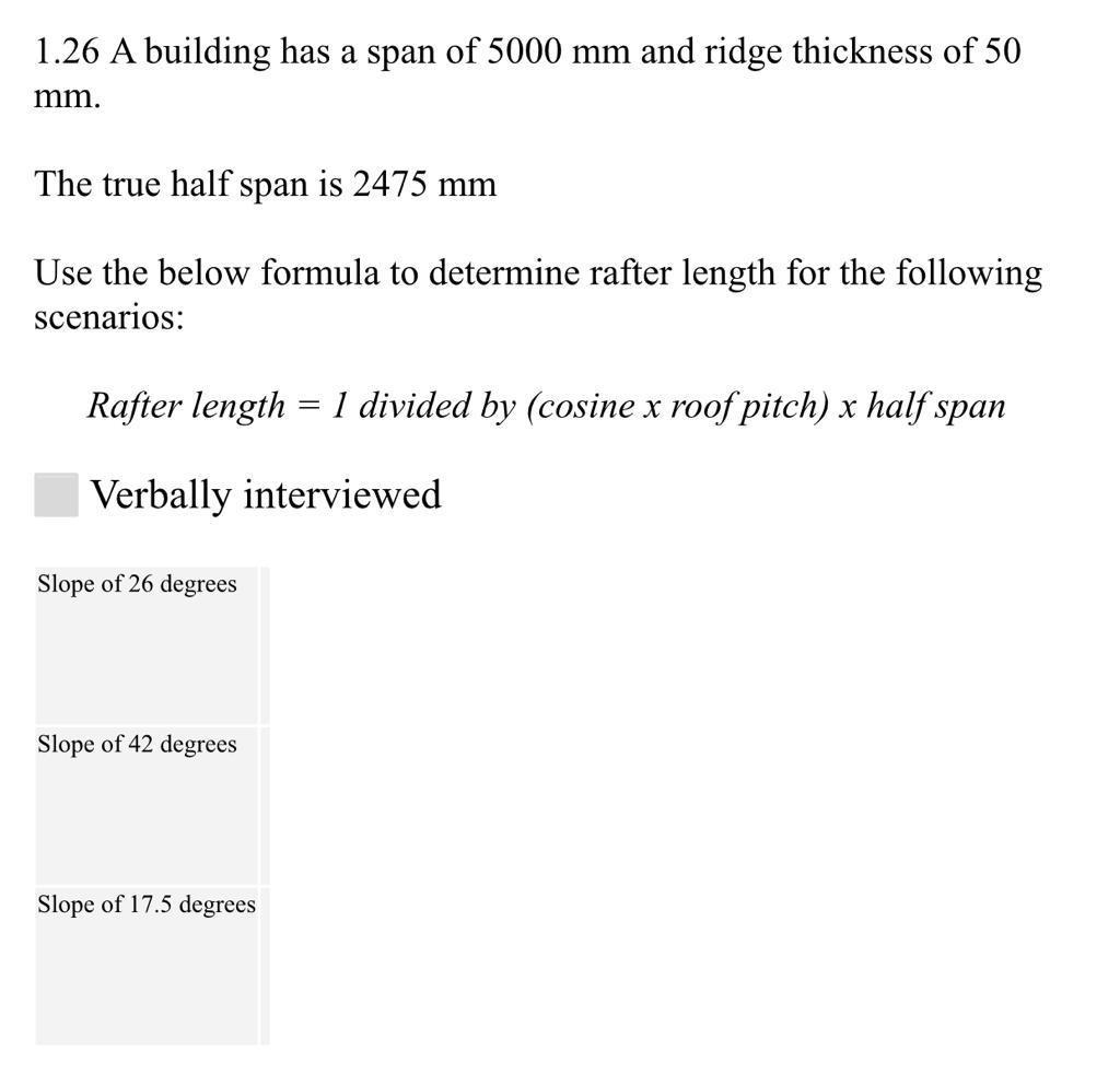 Part 2: Calculate roofing members Prepare an order | Chegg.com
