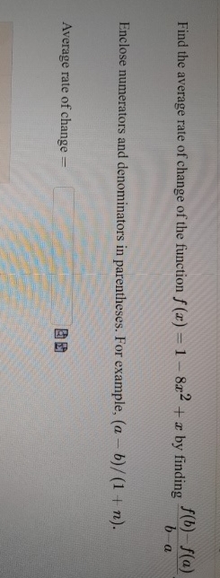 Solved Write the domain of the function f(x)=6-x2 ﻿in | Chegg.com
