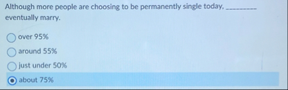 Solved Although more people are choosing to be permanently | Chegg.com