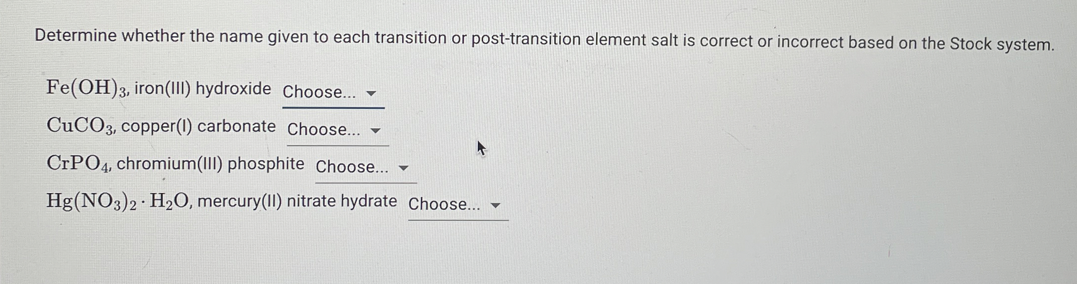 Solved Determine whether the name given to each transition | Chegg.com