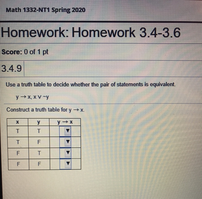 Solved Math 1332-NT1 Spring 2020 Homework: Homework 3.4-3.6 | Chegg.com
