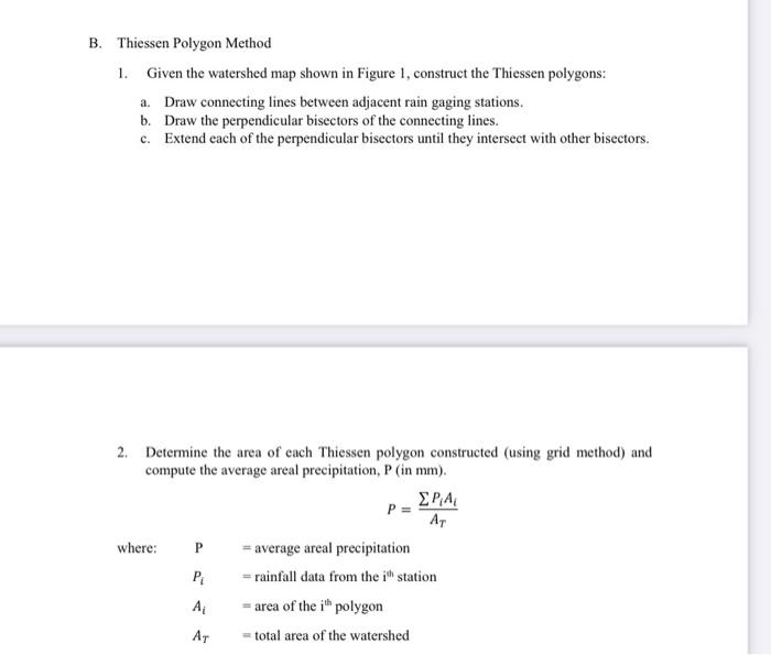 Solved Determine the area of each Thiessen polygon | Chegg.com