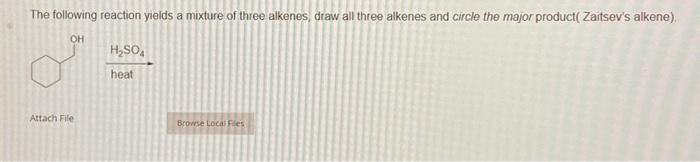 Solved The following reaction yields a mixture of three | Chegg.com