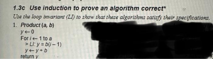 Solved 13c Use Induction To Prove An Algorithm Correct Use