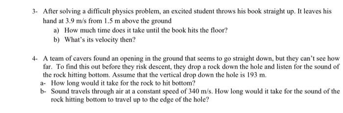 Solved 3. After solving a difficult physics problem, an | Chegg.com