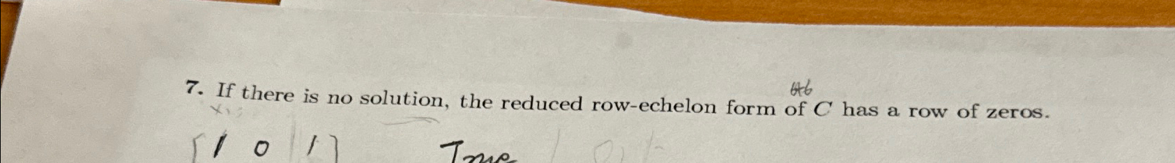 Solved If there is no solution, the reduced row-echelon form | Chegg.com