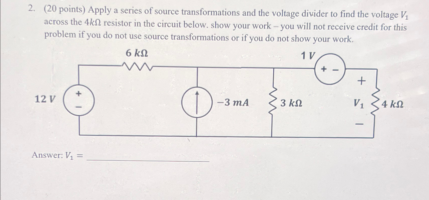 Solved (20 ﻿points) ﻿Apply a series of source | Chegg.com
