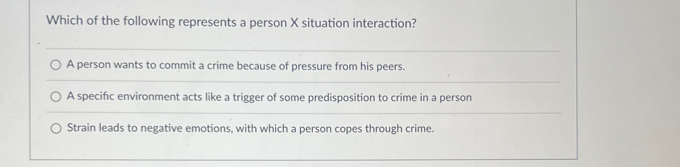 Solved Which of the following represents a person x | Chegg.com