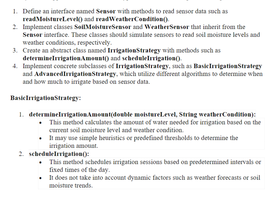 Solved please complete java program Define an interface nam | Chegg.com