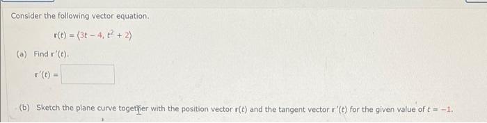 Solved Consider the following vector equation. | Chegg.com