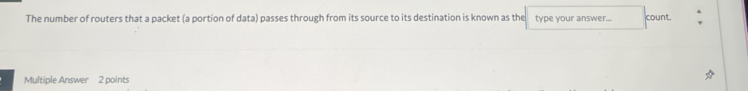 Solved The number of routers that a packet (a portion of | Chegg.com