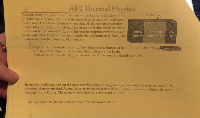 Solved AP2 Themal Physics Students design an experiment to | Chegg.com